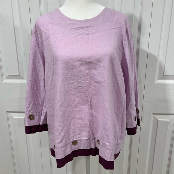 Norm Thompson | Tops | Vintage Norm Thompson Linen Blend Top | Poshmark